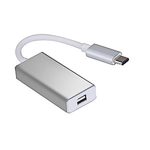 Jiali USB-C Converter Adapter Cable 10cm USB-C/Type-C 3.1 to Mini Display Adapter Cable, for MacBook 12 inch, Chromebook Pixel 2015, Nokia N1 Tablet PC(Silver) (Color : Silver)