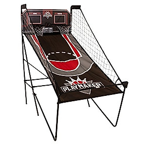 TRIUMPH SPORTS USA Play Maker Double Shootout Basketball Game Includes 4 Game-Ready Basketballs and Air Pump and Needle, Black