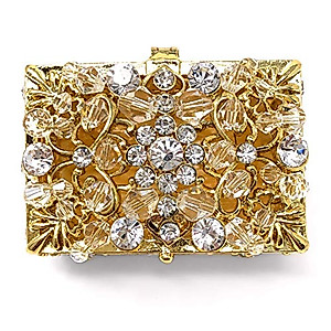 CB Accessories Wedding Unity Coins - Arras de Boda - Decorative Box with Rhinestone Crystals Keepsake 76 (Gold)