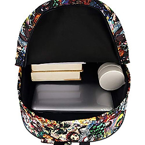 Roffatide Anime Demon Slayer Kimetsu no Yaiba Backpack All Over Printed Schoolbag Laptop Backpack Cosplay Daypacks Black