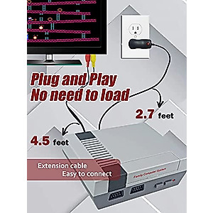 Classic Edition Mini Retro Game Console,AV Output Plug & Play Classic Mini Video Games, Built-in 620 Games with 2 Classic Controllers, Birthday Gifts Choice for Children/Adults
