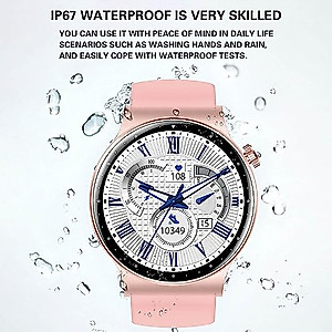 Smart Watch for iOS and Android, Fitness Trackers with Heart Rate Supervisor, Bluetooth Call Receive/Dial, Multiple Sports Modes, IP67 Waterproof Fitness Watch for Women Men