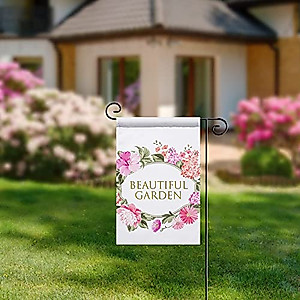 Blank Garden Flags Set, Solid Black Lawn Flags Plain White Yard Flags, DIY Polyester Banners Flag for Heat Transfer Vinyl Outdoor Courtyard Decoration Garden Decor, 11.8 x 17.7 Inches (16 Pieces)