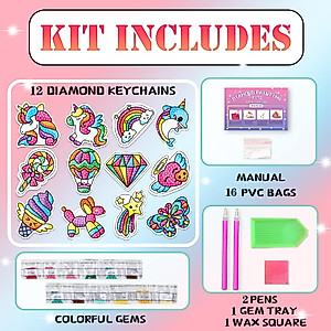 5D Diamond Painting Kits For Kids - Make Your Own GEM Stickers - Arts and Crafts for Kids,Girls and Boys - Gem Art Painting Kits - Gift Ideas for Girls Crafts Age 4,5,6,7,8,9,10-12,6-8(Magical)