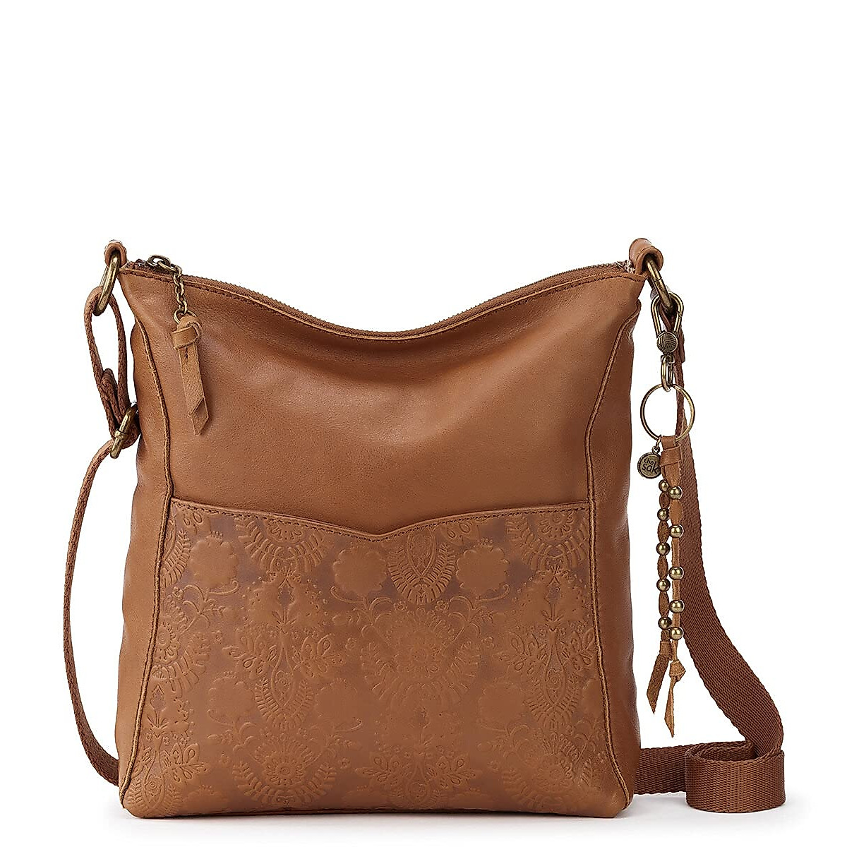 The Sak Lucia Crossbody Tobacco Floral Embossed One Size