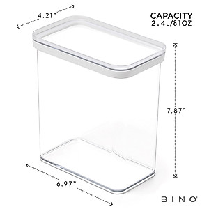BINO | Food Storage Containers - 2.4L | THE SNAP+COLLECTION | Airtight Storage Containers with Lids | Kitchen & Pantry Organization | Kitchen Containers Airtight