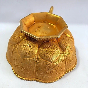 10cm brass golden wine glass ornament, museum collection imitation antique ethnic style cup home decoration