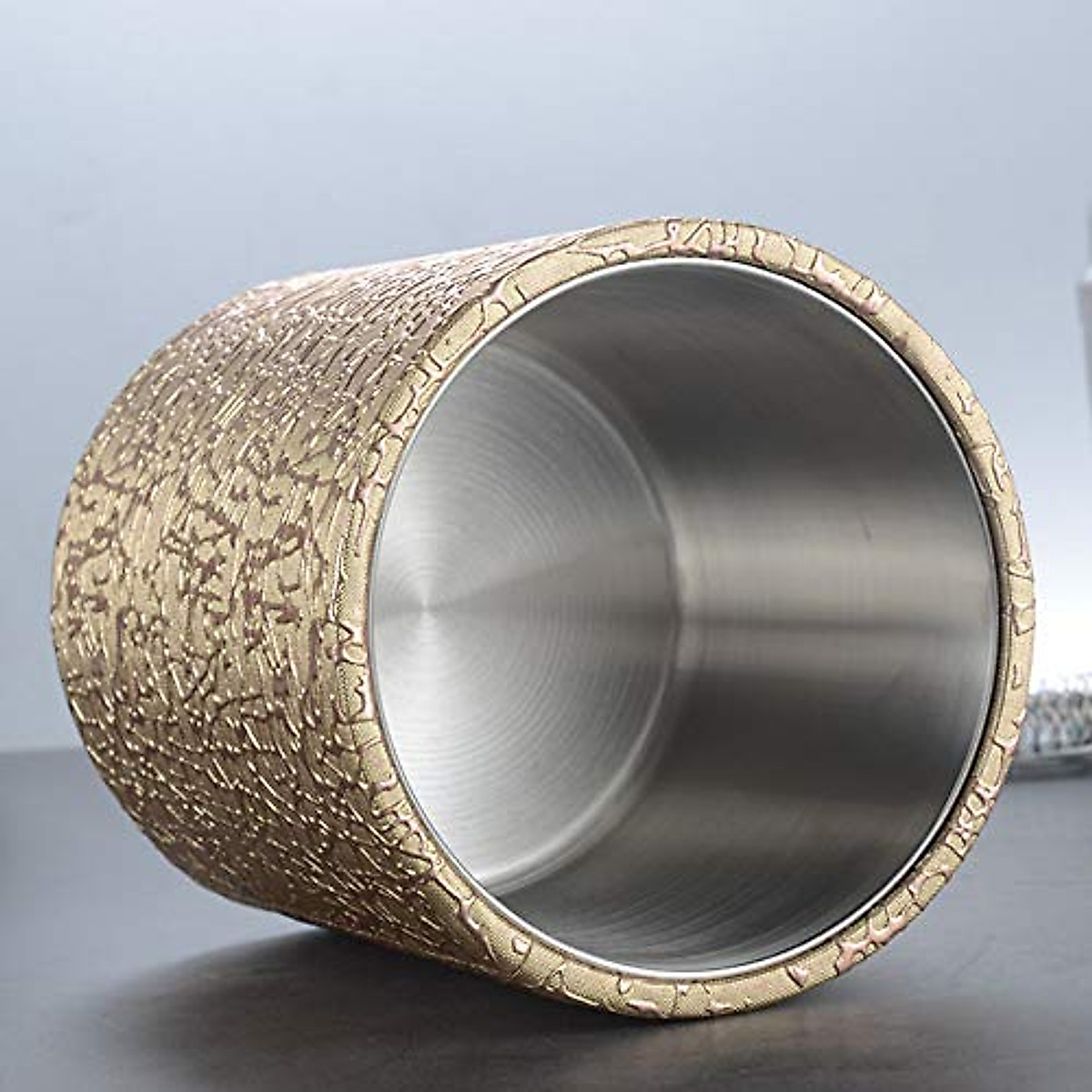 GYLbox Ice Buckets for Parties/Ice Bucket Gold Double -Walled Stainless Steel - for Bar,Wine,Kitchen,Home, Coolers,Drinks,Gold