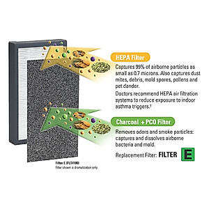 GermGuardian Genuine Carbon Filter Replacements for Use with FLT400 Filter E for AC400 Series Air Purifiers, 4-Pack FLT11CB4