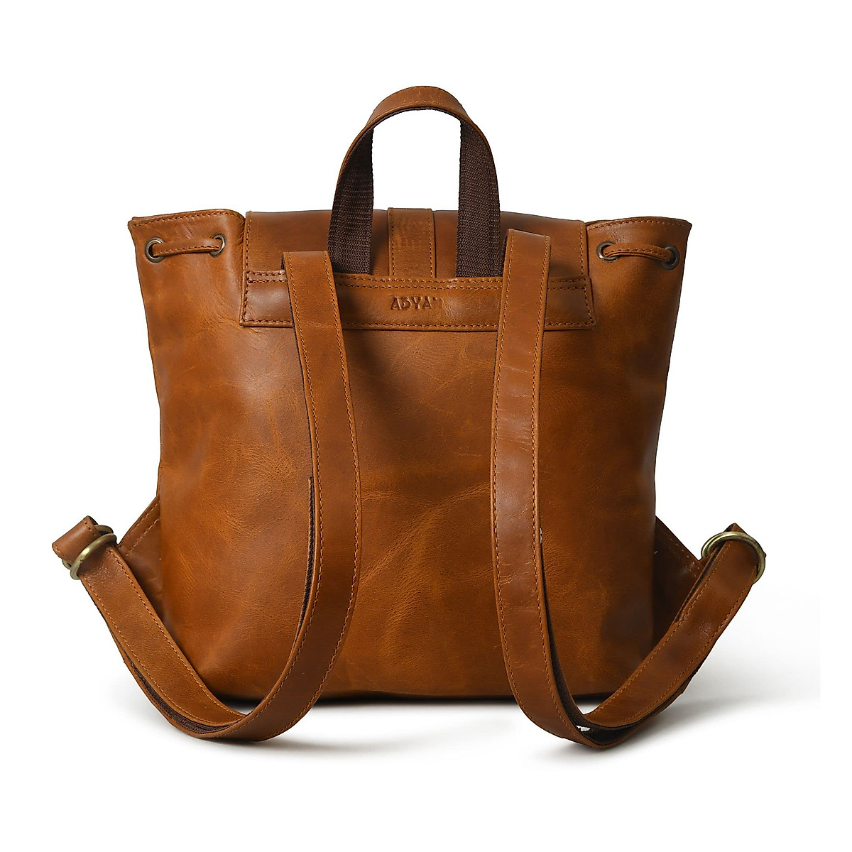 ADYAN Leather Backpack Bag for Men and Women Multi-functional Elegant Daypack Soft Leather Travel Shoulder Bag Office, Shopping, Trip