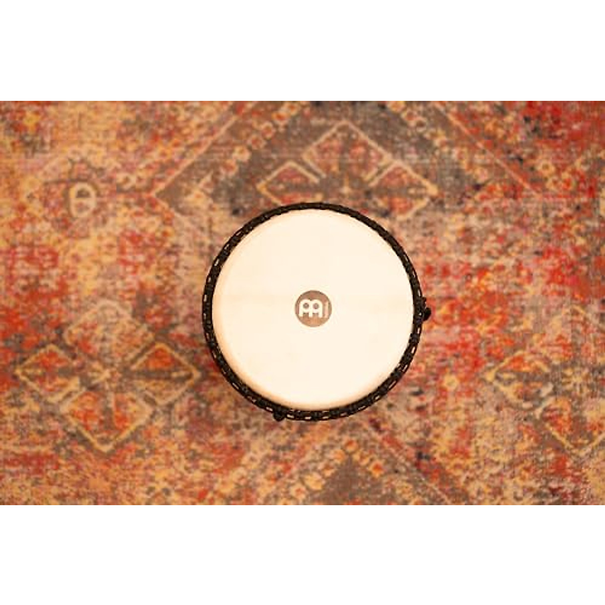 Meinl Percussion ADJ2-XL+BAG African Style Rope Tuned 13-Inch Wood Djembe with Bag, Brown