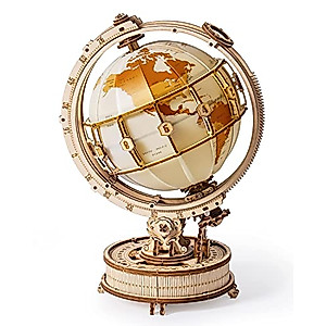 ROBOTIME 3D Puzzles for Adults, Wooden Puzzle Model Kits for Adults to Build, Unique Gift Aesthetic Desk Decor with LED Light