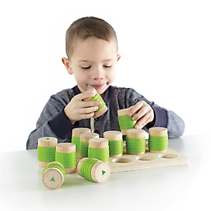 Guidecraft Weight Cylinders Toy - Kids Early Learning and Development Toy, Matching and Sorting Game for Toddlers