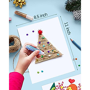 White Cardstock Paper 8.5 x 11, 60 Sheets 250g Premium White Card Stock Printer Paper, Heavy Construction Paper for card making, scrapbooking, craft