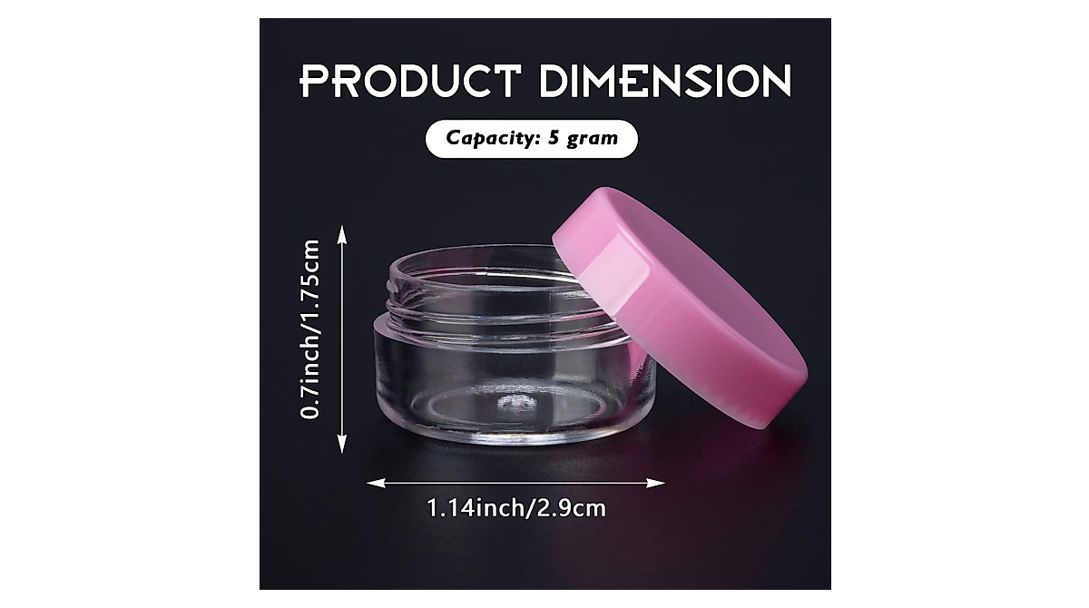 50 Count Lip Balm Sample Containers | Travel-Friendly Jars