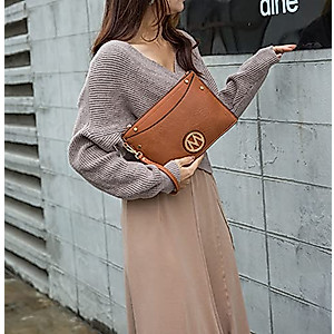 Mia K Collection Crossbody Bag for Women’s Handbag: PU Leather Top-Handle Satchel, Wristlet Wallet Purse Set
