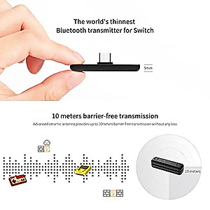 GuliKit Route Air Bluetooth Adapter for Nintendo Switch/Switch Lite PS4 PC, Dual Stream Bluetooth Wireless Audio Transmitter with aptX Low Latency Connect Your AirPods Bluetooth Speakers Headphone