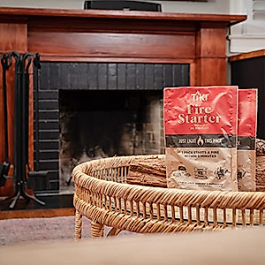 TIKI Brand Fire Starter | 20-Pack, Indoor/Outdoor Fire Starter, Wood Pellets, Outdoor Fire Pit Fire Starter, Indoor Fire Place Fire Starter, Easy Fire Starter, 15 x 11.88 x 9 inches, 122000668
