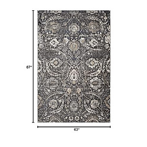 Mark&Day Area Rugs, 5x7 Avellino Traditional Black Area Rug, Black Beige Carpet for Living Room, Bedroom or Kitchen (5'3" x 7'3")