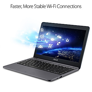 ASUS VivoBook L203MA Ultra-Thin Laptop, 11.6in HD, Intel Celeron N4000 Processor (up to 2.6 GHz), 4GB RAM, 64GB eMMC, USB-C, Windows 10 in S Mode, L203MA-DS04 (Renewed)