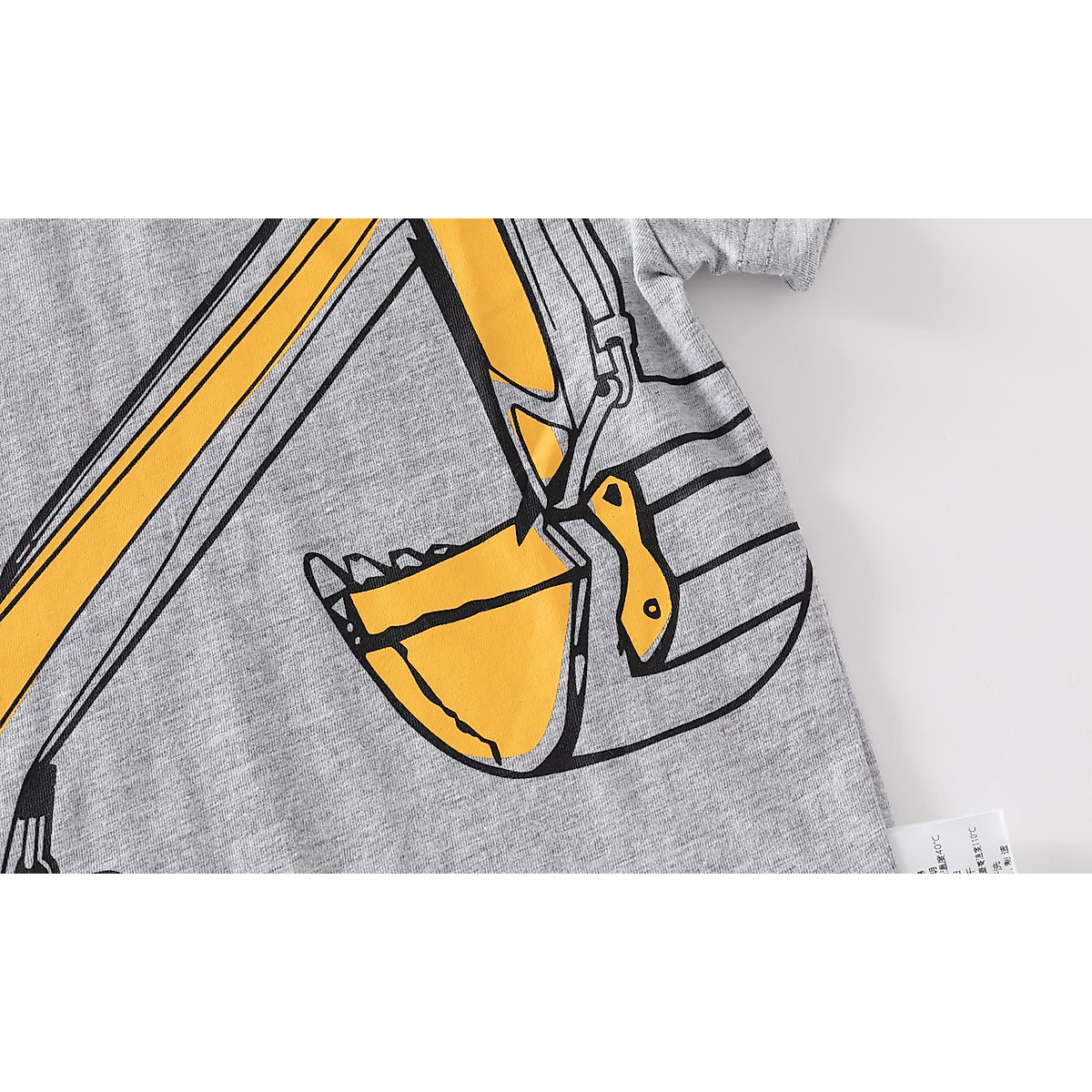 M RACLE Little Boys Toddler Short Sleeve Tee T Shirt(Excavator,4T)