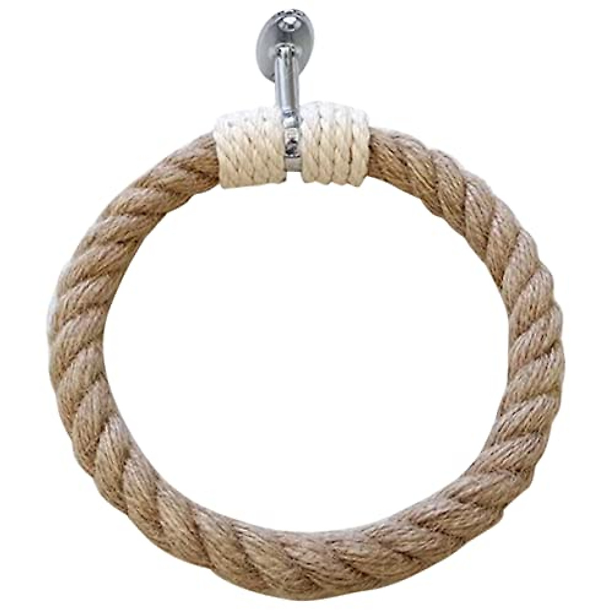 Veemoon Kitchen Rings Wooden Stand Wall-Mounted Bohemian Woven Decorative Accessories Hand Ring Bath Shower Design Storage Rope Bathroom Mount Holder Towel Bedroom Shape Rack Rustic