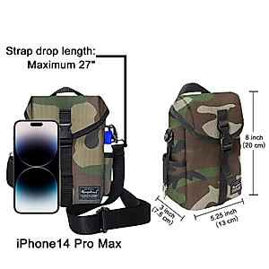 Rangeland Camo Crossbody Bags for Men Small Size Designer Crossbody Bags for Women Small Cell Phone Shoulder Bag Belt Pouch