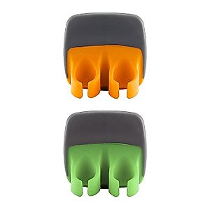 2 Pcs Hand Vegetable Peeler Peeler Rubber Finger Grips Comfortable to Peel Pumpkin Carrot Cucumber Potato and More (Green, One Size)