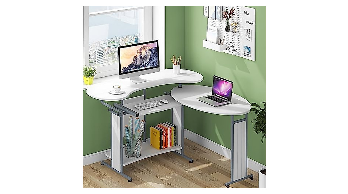 LITTLE TREE L-Shaped Desk - Modern Home Office Solution