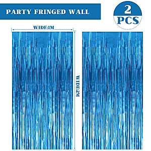 Tinsel Foil Fringe Curtains Backdrop 3.28 ft x 6.56 ft Photo Booth Backdrop Metallic Foil Curtains Party Decorations for Birthday Bridal Shower Baby Shower Bachelorette Celebration