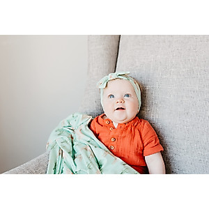 Large Premium Knit Baby Swaddle Receiving Blanket "Cusco" by Copper Pearl