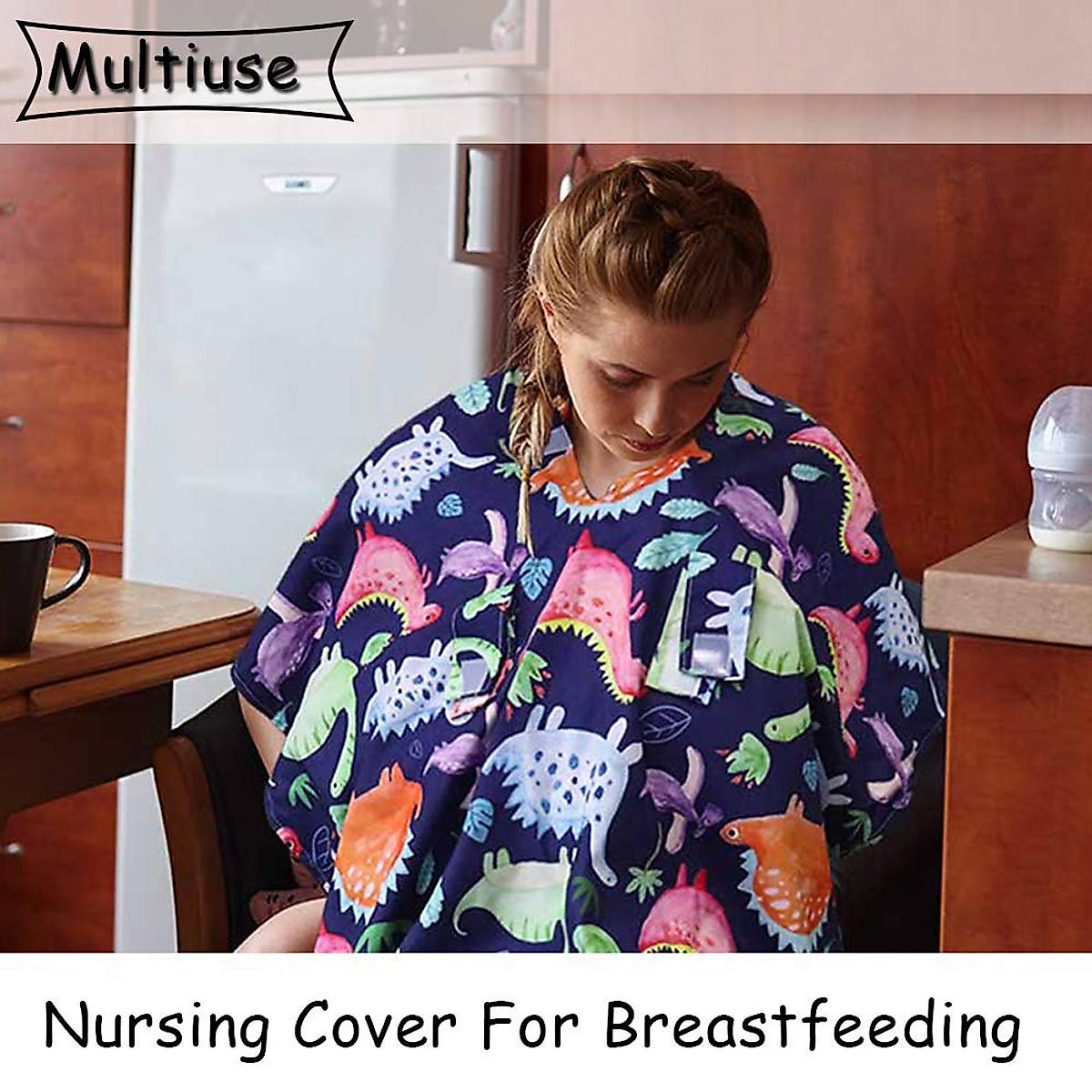 Baby Car Seat Cover, Peekaboo Opening Infant Carseat Canopy for Boys Girls, Warm Minky Blanket Car Seat Covers for Newborn, Carrier Cover Poncho, Nursing Covers for Breastfeeding