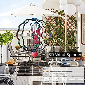 Wind Spinners Garden Decor Hummingbird Wind Spinner Outdoor Metal Hanging Mandala Decor-Wind Spinners for Yard and Garden Patio Porch,Garden Wind Spinner Hummingbird Gifts Women Men Mom Gift