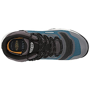 KEEN Women's Tempo Flex Mid Height Lightweight Waterproof Hiking Boot, Blue Coral/Star White, 9