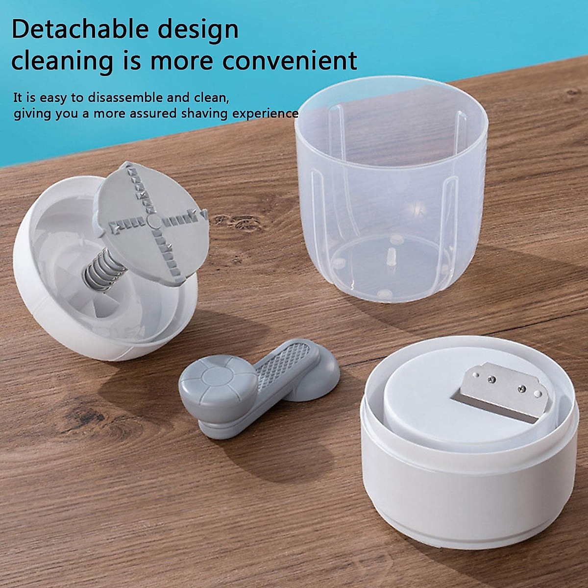 1000ml Manual Ice Crusher- Reusable Detachable Ice Shaver Cocktails Hand-Crank Ice Shaver with Ice Cube Mold, Portable Manual Ice Shredding Machine for Making Snow Cones