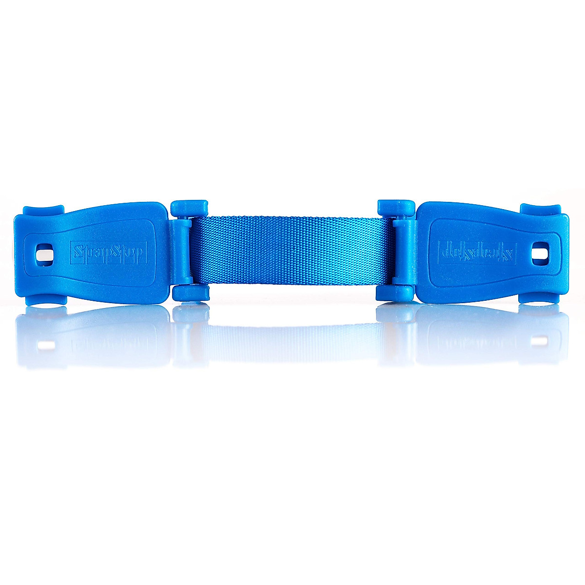 StrapStop - Multipurpose Safety Strap for Car Seats/Bike Seats/Strollers/Backpacks and More - Crash Tested (Blue)