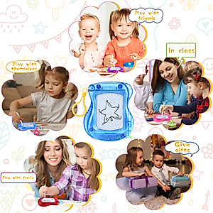 16 Pack Mini Magnetic Drawing Board for Kid(6 Colors), Erasable Doodle Sketch and Writing Pad, Backpack Keychain Clip Doodle Drawing Boards, Birthday Party Favor for Boys and Girls