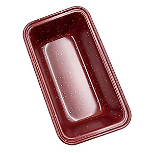 Angoily Loaf Pan 2pcs Toast Mold Bread Mold Loaf Nonstick Bakeware Handle Design Bread Mold Carbon Steel Baking Pan Kitchen Loaf Pan Small Tools Red Non Stick Bread Baking Tools