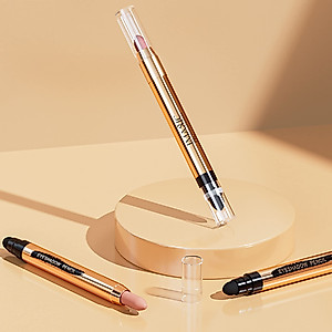 CCbeauty Matte Eyeshadow Stick Set, Cream Eye Shadow Pencil Crayon Eye Brightener Highlighter Makeup Stick Kit, Hypoallergenic Longwear Waterproof Metallic Glitter Eyeliner Makeup, Nude