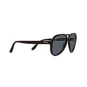 Ray-Ban Men's Rb4355 Vagabond Aviator Sunglasses, Havana/Blue, 58 mm