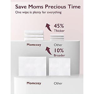 Momcozy Natural Breast Pump Wipes 30 Count (Pack of 3) for Pump Parts Cleaning, Fast & Convenient Pump Wipes for Travel, No Milk Residue & No Water Wash