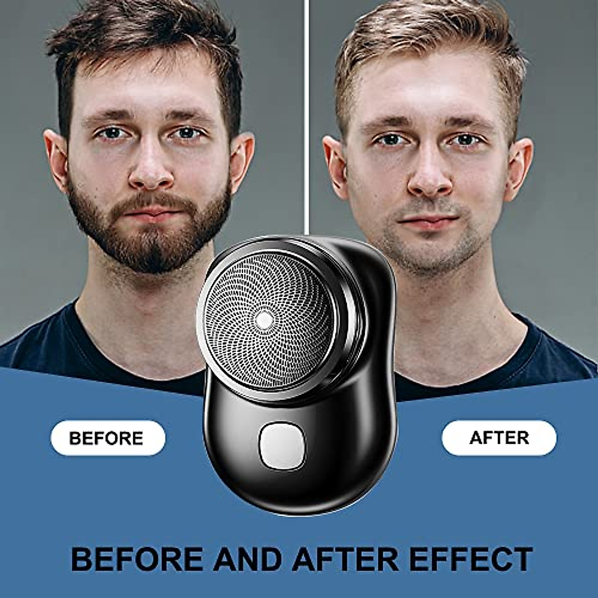 Mini-Shaver, Portable Electric Shaver, Mini Electric Razor Shavers for Men, Rechargeable Shaver Easy One-Button Use Suitable for Home,Car,Travel