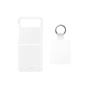 Galaxy Z Flip 3 Phone Case, Clear Protective Cover with Ring, Heavy Duty, Shockproof Smartphone Protector, US Version, Transparent