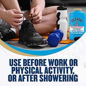 Gold Bond Medicated Talc-Free Foot Powder 10 oz., Maximum Strength Odor Control & Itch Relief