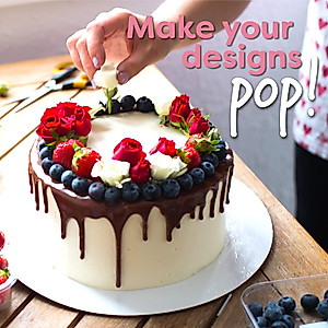 White Cake Boards Round | 48 Pack – 6 Inch | Cardboard Cake Rounds Circles | Disposable Cake Platter Board Base Tray | Cake Decorating Supplies | Cake Plate Accessories