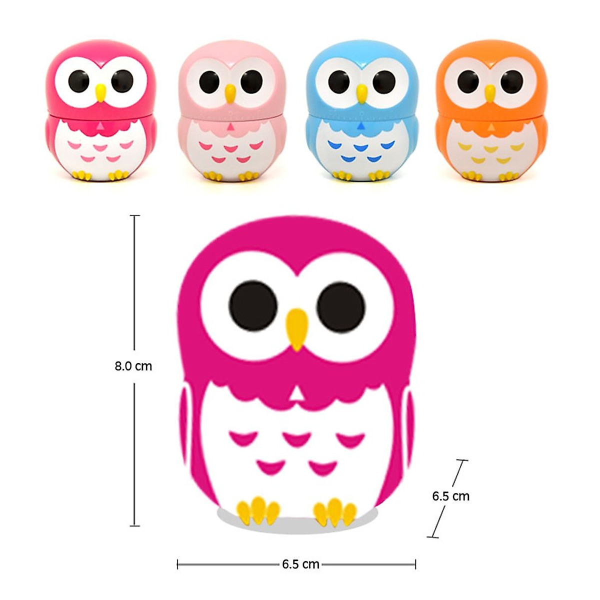 Golandstar Cute Cartoon Owl Timers Mini Size 60 Minutes Mechanical Kitchen Cooking Timer Clock Loud Alarm Counters Manual Timer (Orange)