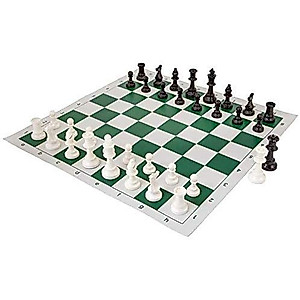 Tradeopia Corp. Chess Set Roll-up Travel Chess in Carry Bag with Shoulder Strap Easy to Carry (Premium Pieces)