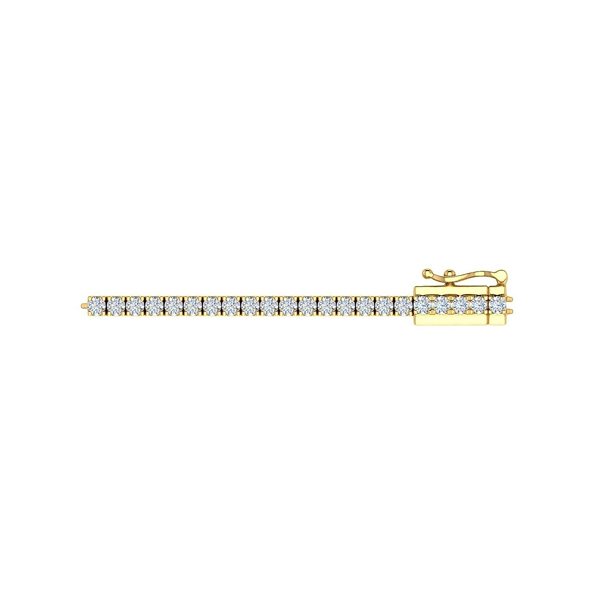 FINEROCK 2 Carat Diamond Tennis Bracelet in 10K Yellow Gold (7.5 Inch)
