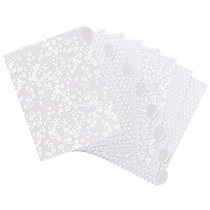 Avery Insertable Style Edge Plastic Dividers for 3 Ring Binders, 8-Tab Set, Assorted White Frosted Designs, 1 Set (11291)