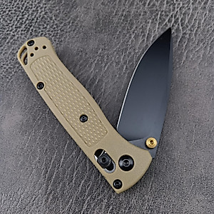 6.5in Mini Folding Knife - Axis Lock Pocket Knife with 7Cr17Mov Steel Black Blade and Glass Reinforced Nylon Handle, Thumb Stud，Belt Clip, for EDC Camping Hunting